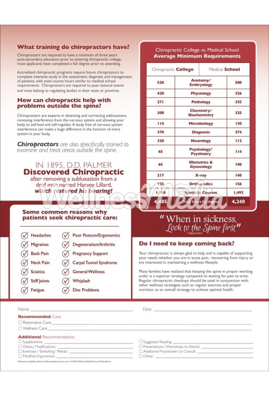 What is Chiropractic ROF Handout