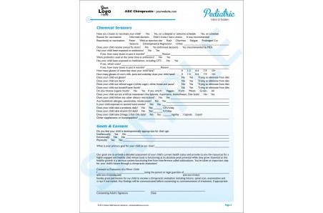 Chiropractic Baby Intake Forms