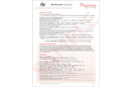 Chiropractic Pregnancy Intake Forms