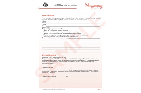 Chiropractic Pregnancy Intake Forms
