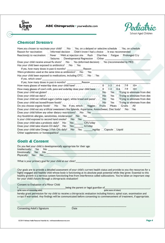 Custom Chiropractic Intake Forms