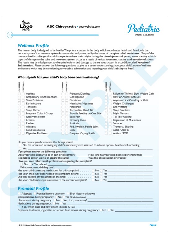 Custom Chiropractic Intake Forms