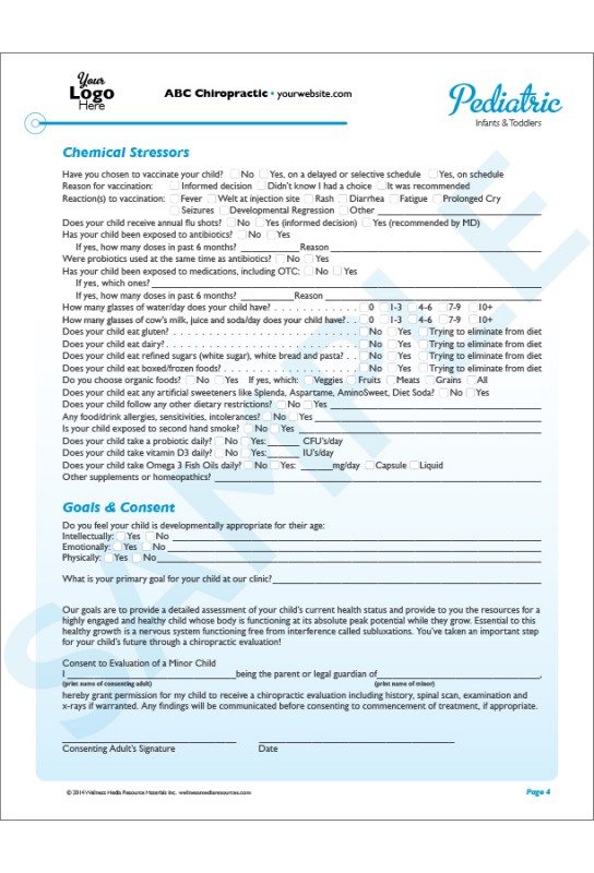 Custom Chiropractic Intake Forms