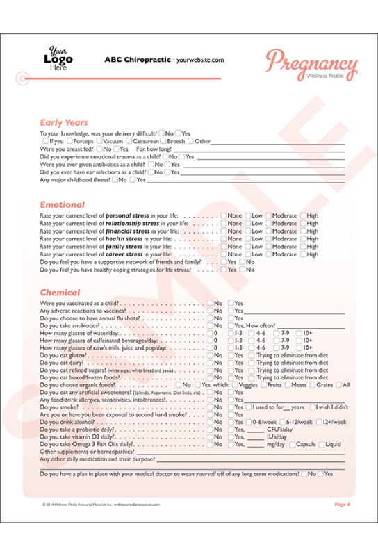 Custom Chiropractic Intake Forms