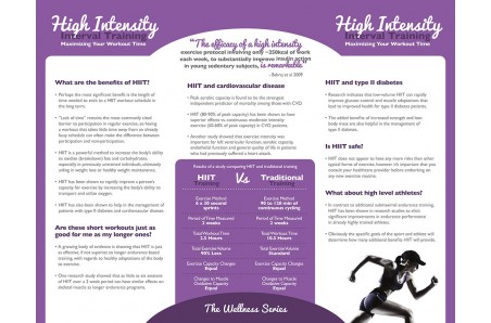 High Intensity Interval Training Brochure